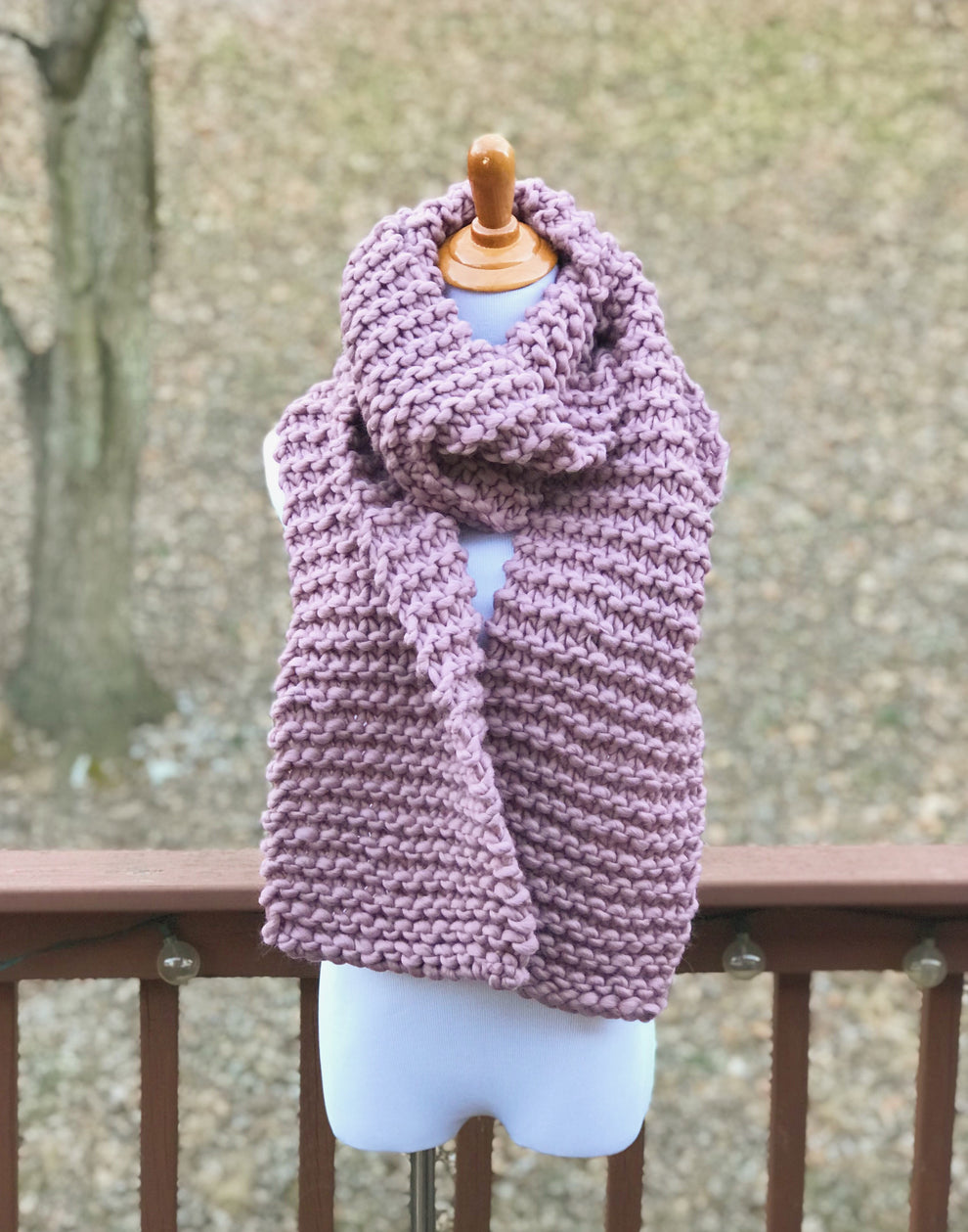 Knitting Pattern Chunky Open Ended Scarf Knit Wrap // The Wiscassett ...