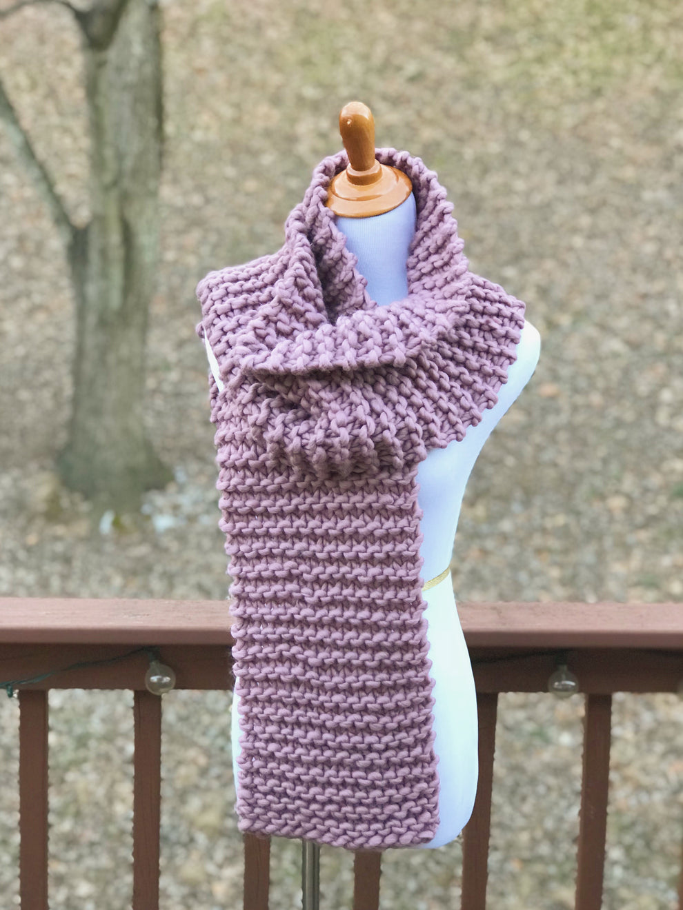 Knitting Pattern Chunky Open Ended Scarf Knit Wrap // The Wiscassett ...