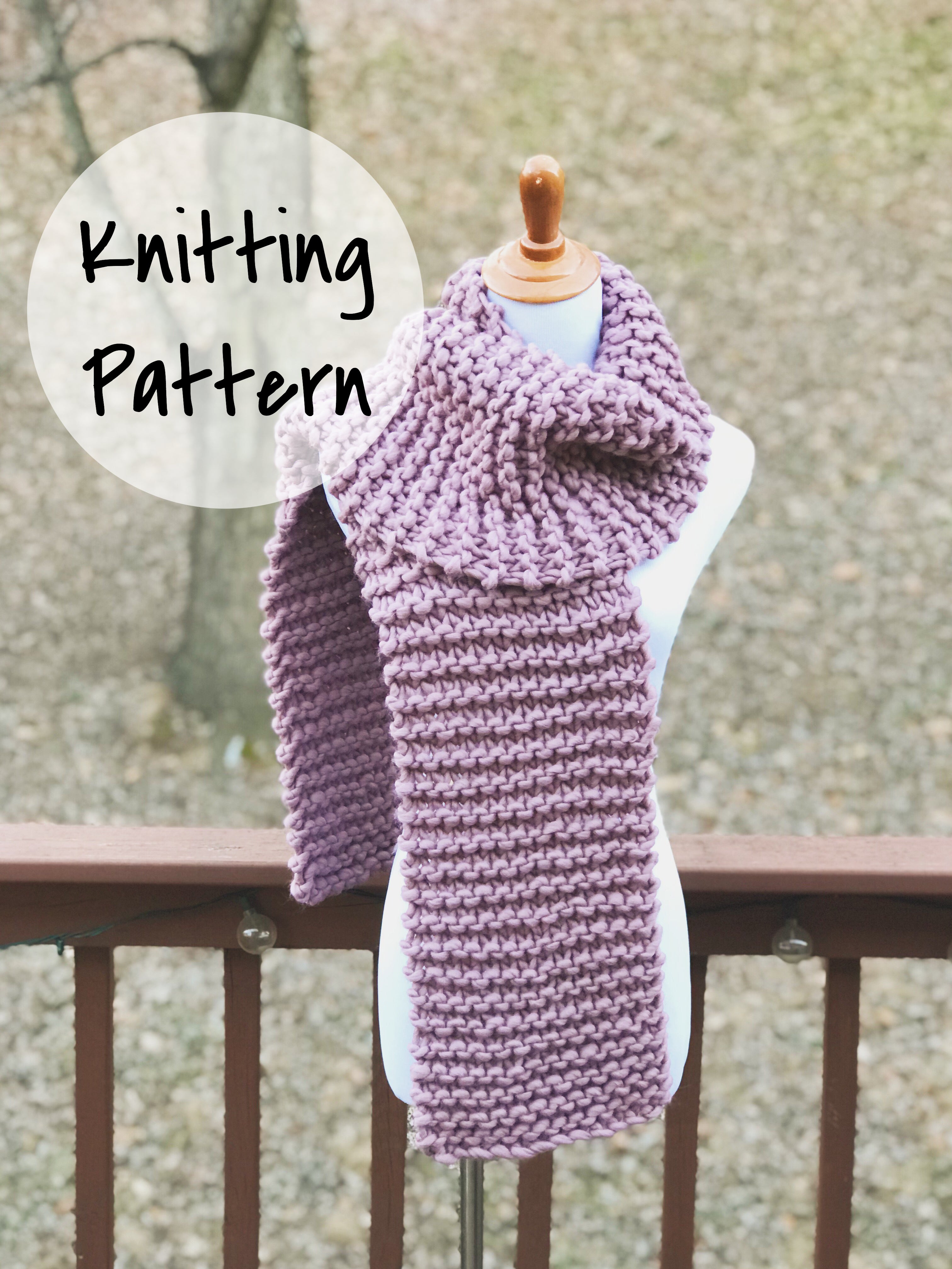 Easy Knitting Pattern Scarf Eleanor Scarf Knit Pattern – Needle